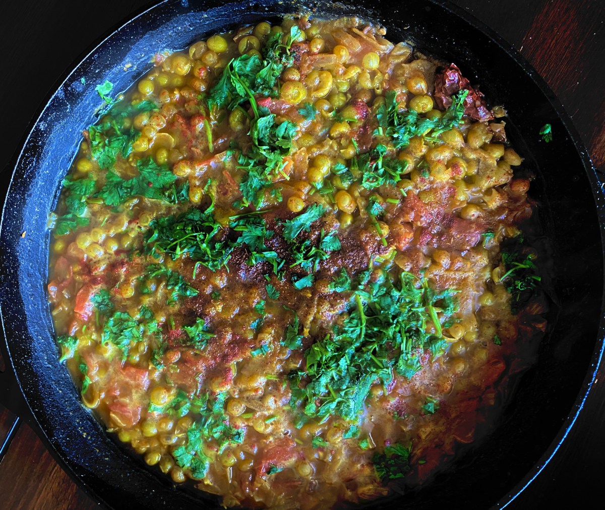 Green Vatana (Dried Green Peas) Curry – sarchakra